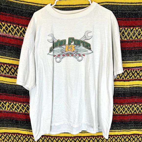 Nascar | Shirts | Y2k 206 John Force 3 Time Champion Nascar White T ...